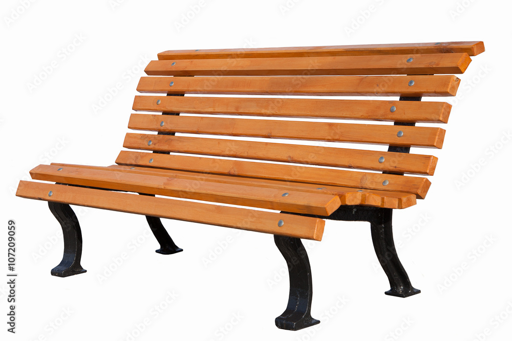 wooden bench isolated on white background Stock Photo | Adobe Stock