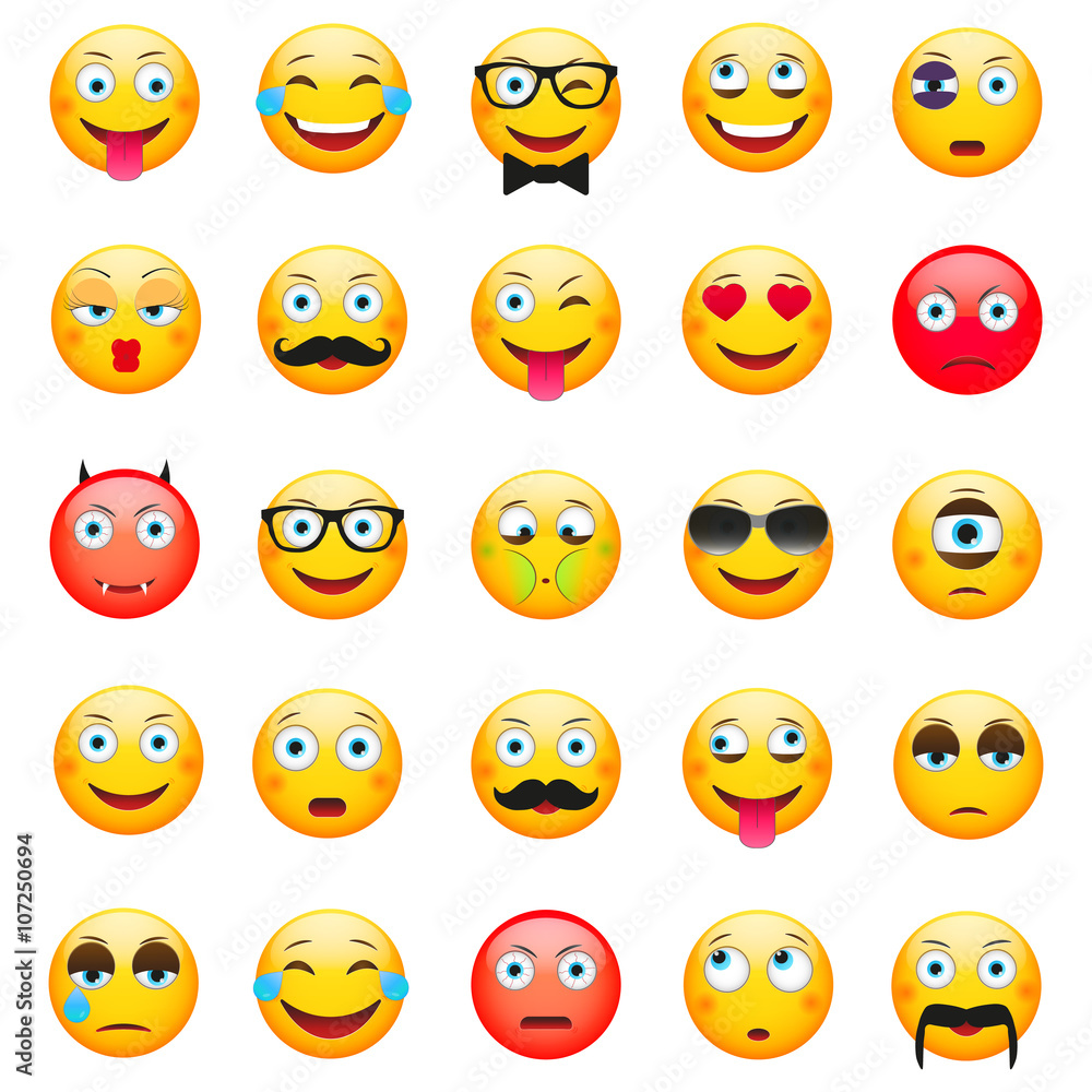 Emoticons Biggest set. Emoticon vector illustration. Emoticon set ...