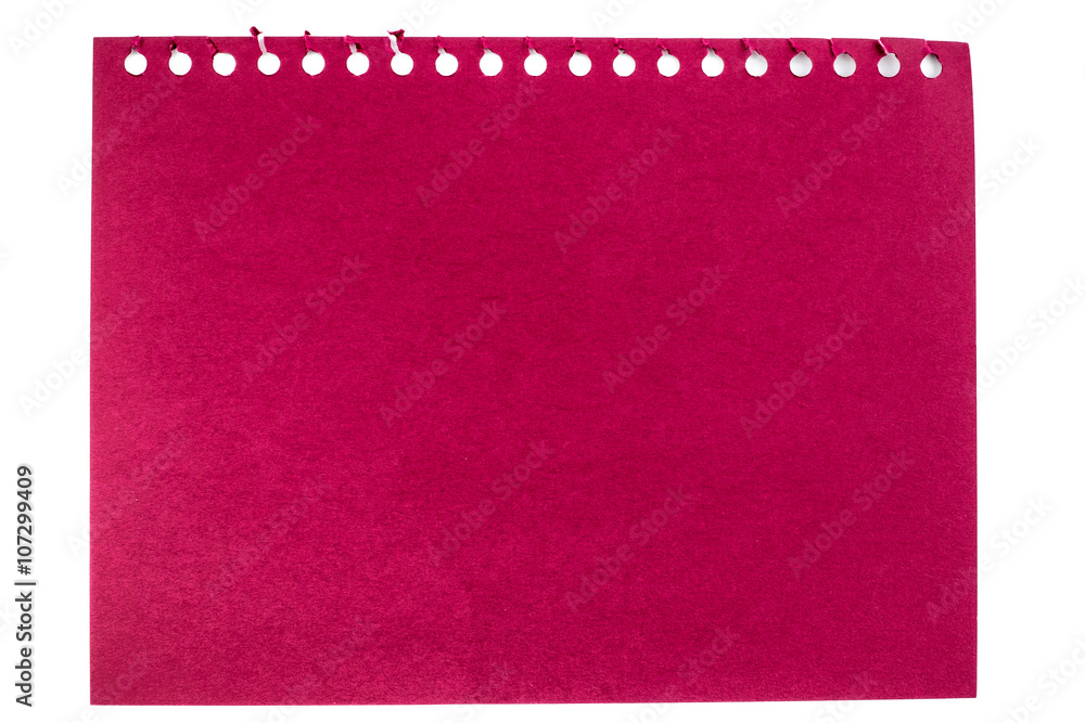 Maroon note paper top view isolated on white background, Mock up Stock ...
