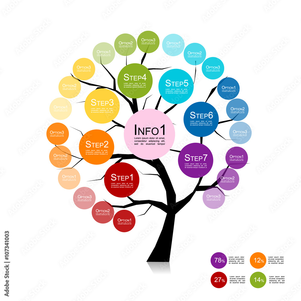 Infographic tree for your design Stock Vector | Adobe Stock