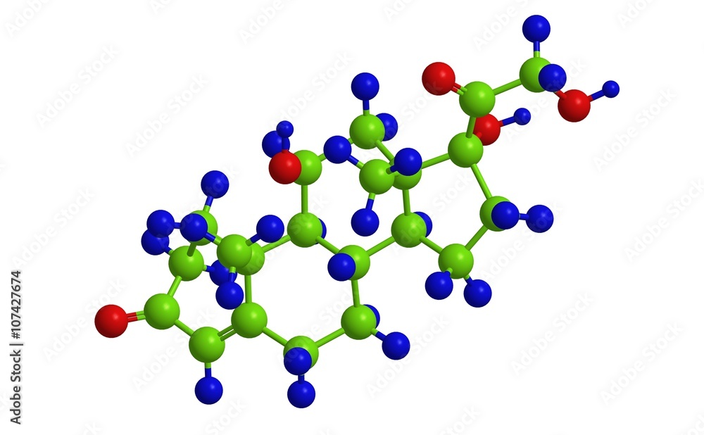 Molecular structure of hormone cortisol Stock Illustration | Adobe Stock
