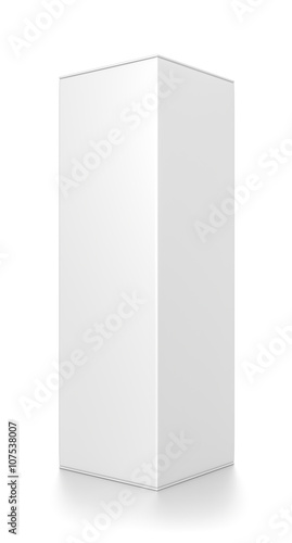 White tall rectangle blank box isolated on white background. Stock ...