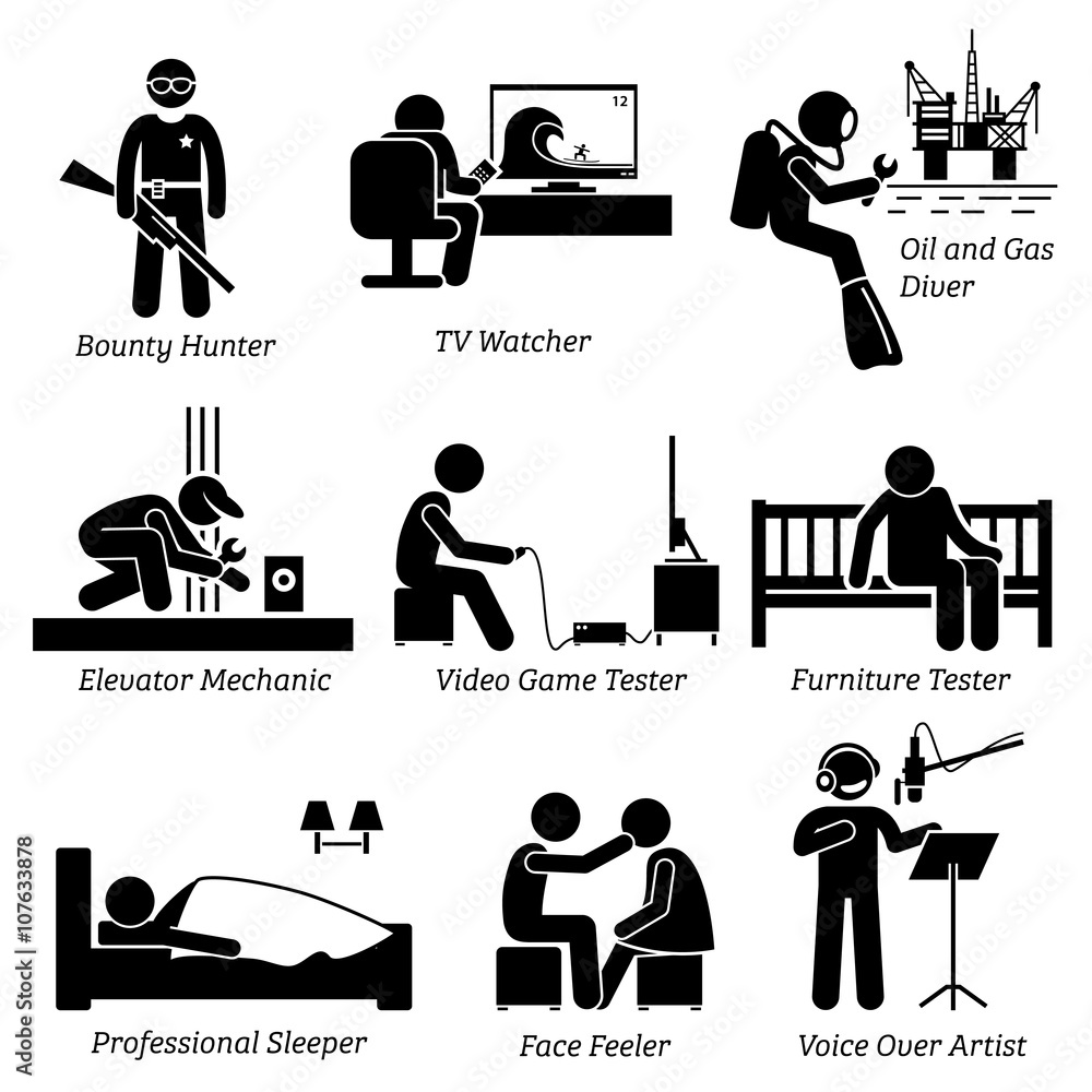 Weird Unusual Odd Job - Bounty Hunter, TV Watcher, Oil and Gas Diver ...