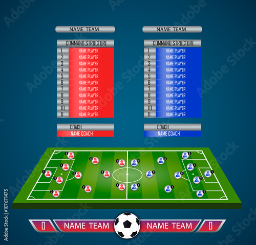 Broadcast Graphics for Sport Program. Football Soccer Match Statistics ...