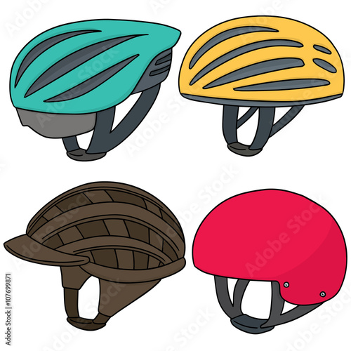 vector set of bicycle helmet Stock Vector | Adobe Stock