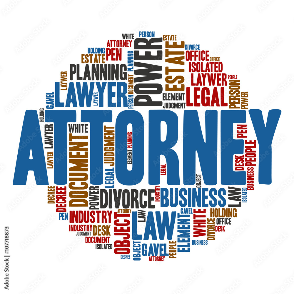 Attorney ,Word cloud art background Stock Vector | Adobe Stock