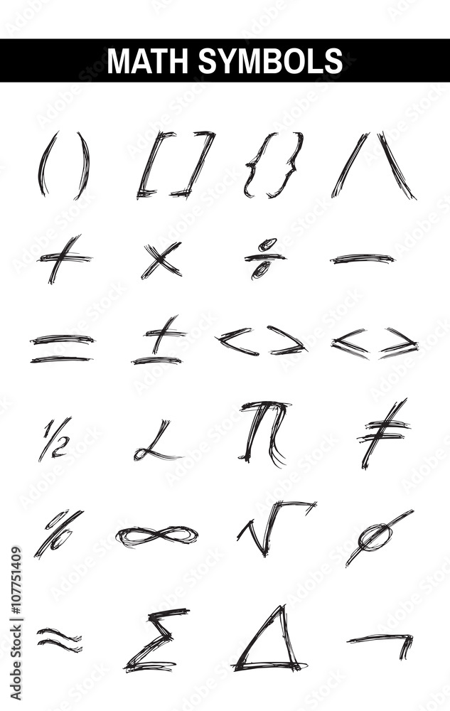 Sketchy Signs in various Colors. Ink drawn typography. Brush lettering ...
