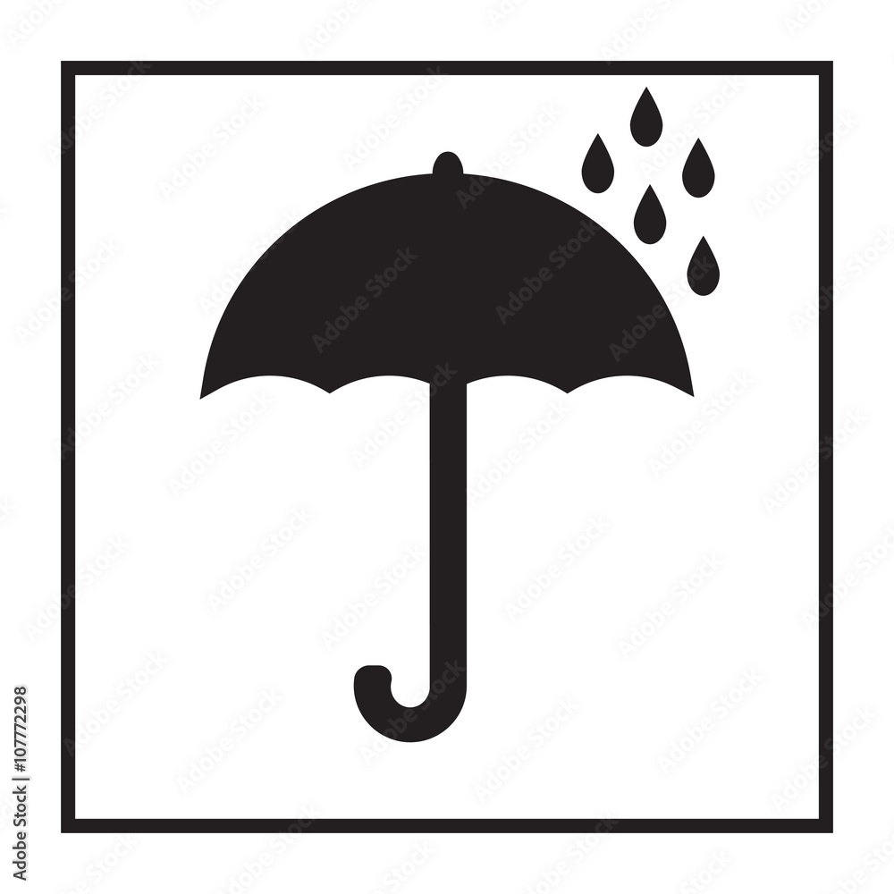 Umbrella icon. Fragile or packaging symbol. Vector illustration. Stock Vector | Adobe Stock