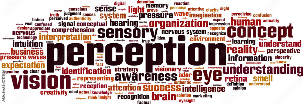 Perception word cloud concept. Vector illustration Stock Vector | Adobe ...