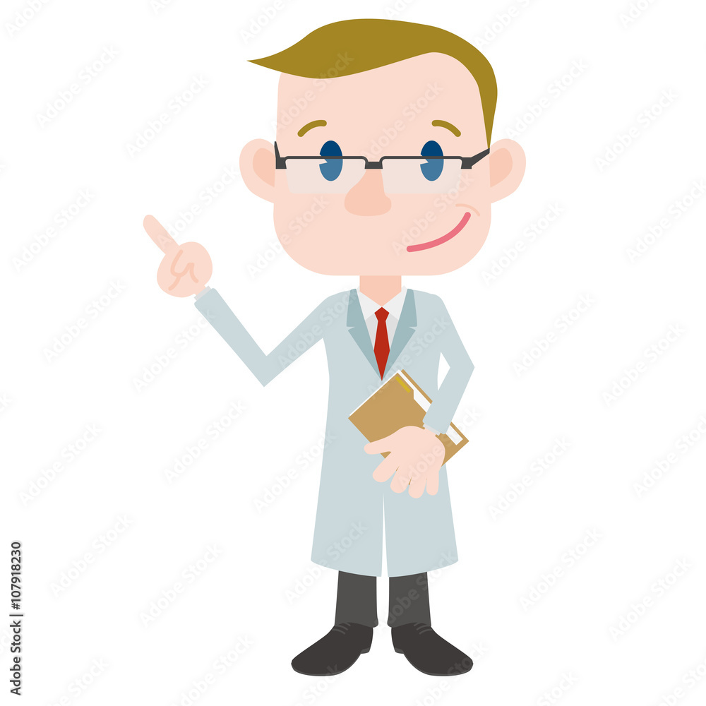 medical doctor cartoon character pointing hand sign clip art Stock ...