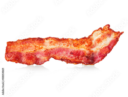 Bacon strip close-up isolated on white background. Stock Photo | Adobe ...