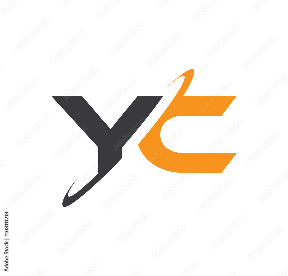 YC initial logo with double swoosh Stock Vector | Adobe Stock