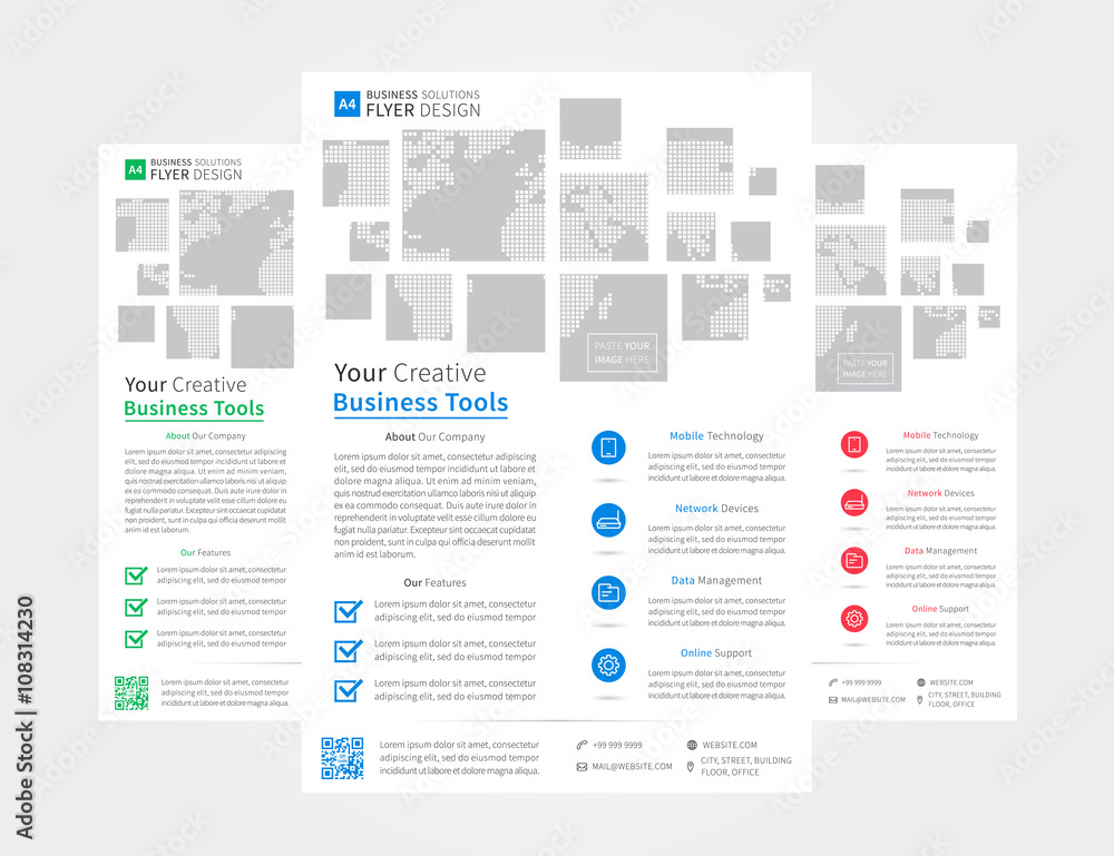 Promotion flyer (leaflet, brochure, report, booklet) layout vector ...
