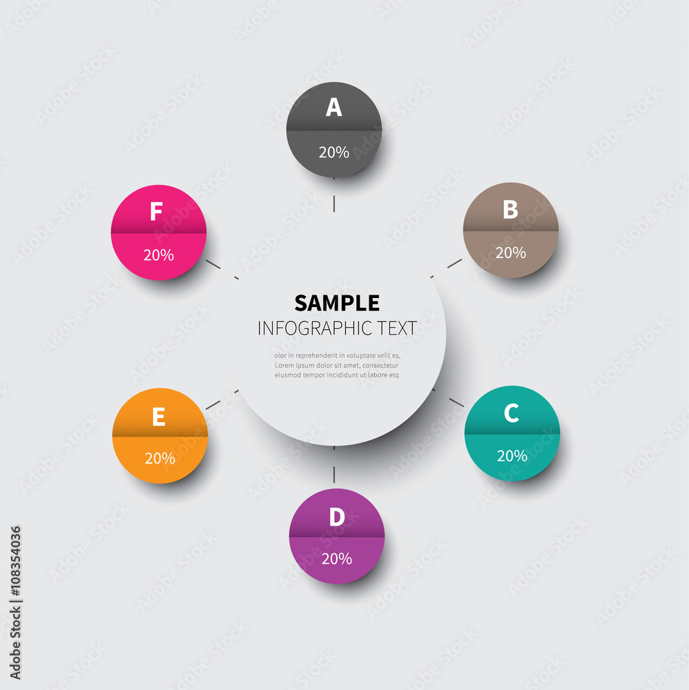 infographic circle chart template / diagram chart made from circles ...