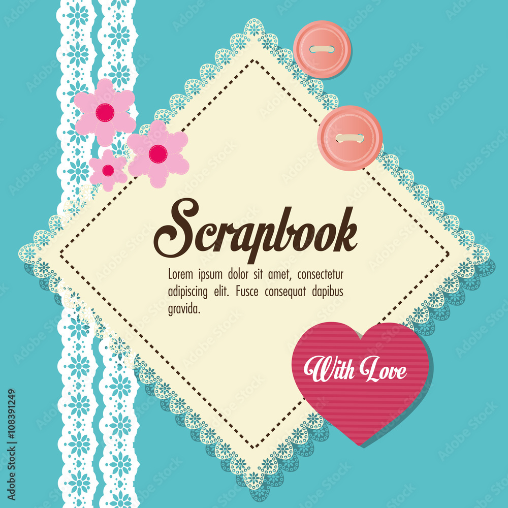 Vector de Stock Design of Scrapbook icons, vector design | Adobe Stock