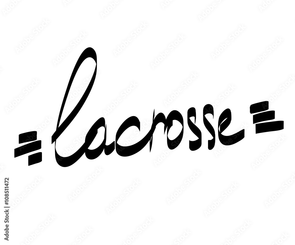 Lettering lacrosse . Vector illustration Stock Vector | Adobe Stock