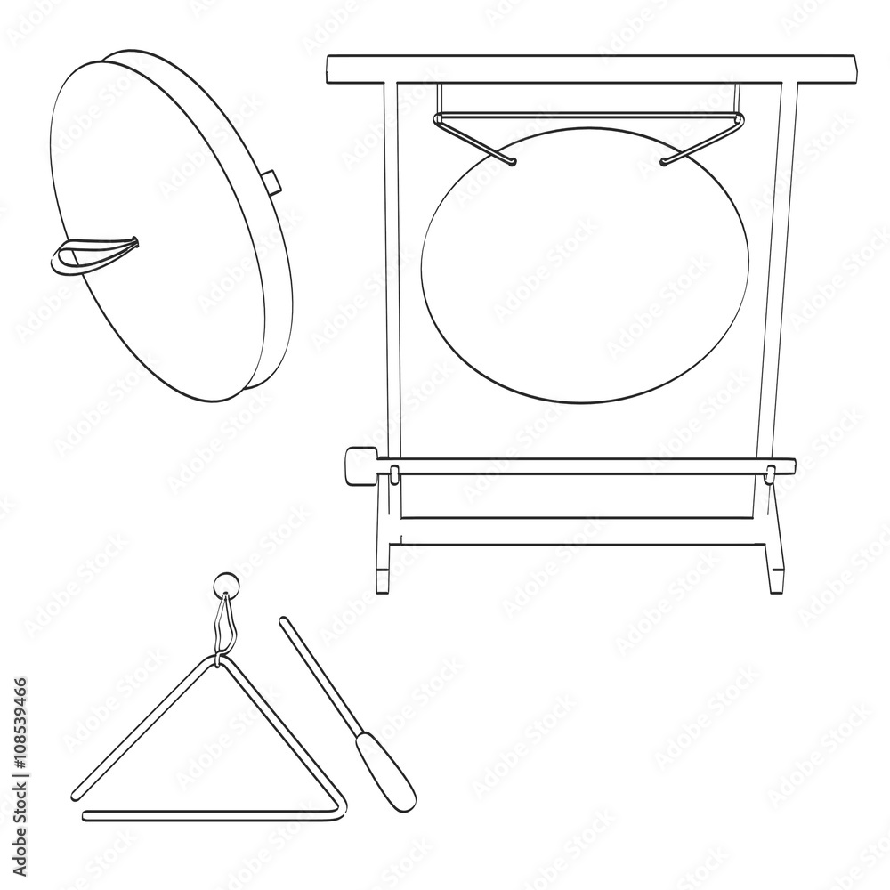 2d cartoon illustration of percussion Stock Illustration | Adobe Stock