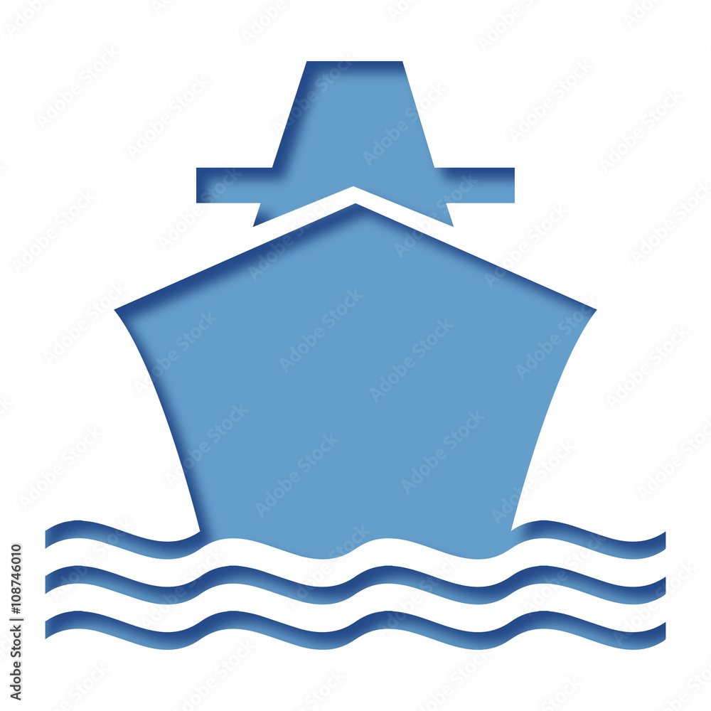 Image vectorielle Stock Logo transport maritime. Bateau. | Adobe Stock