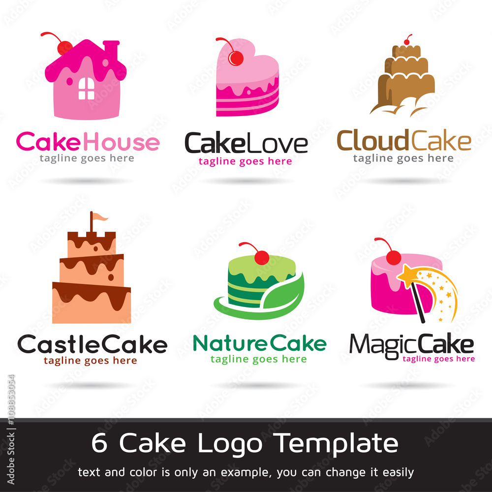 Cake Shop Logo Template Design Vector Stock Vector | Adobe Stock