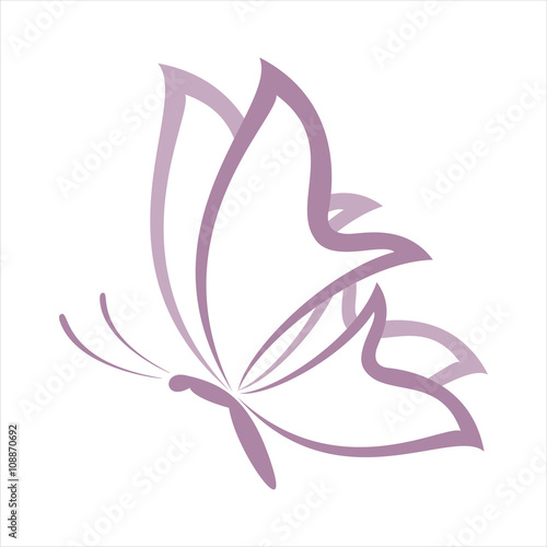Purple Butterfly logo Stock Vector | Adobe Stock