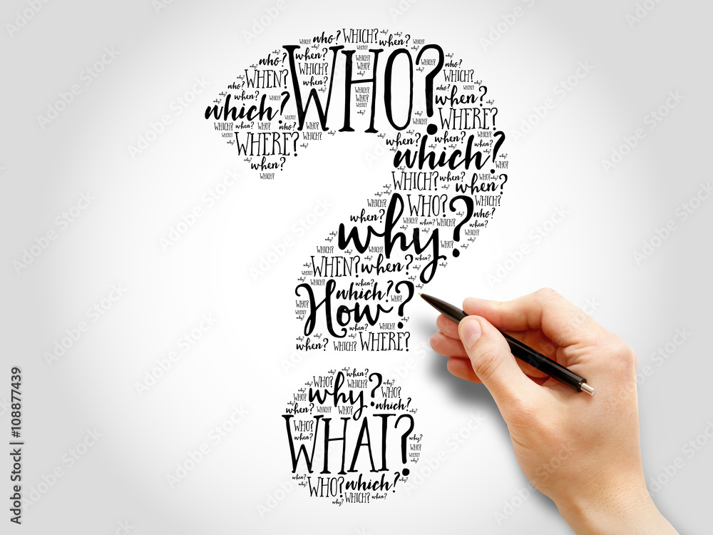 Question mark, Question word cloud, business concept Stock Photo ...
