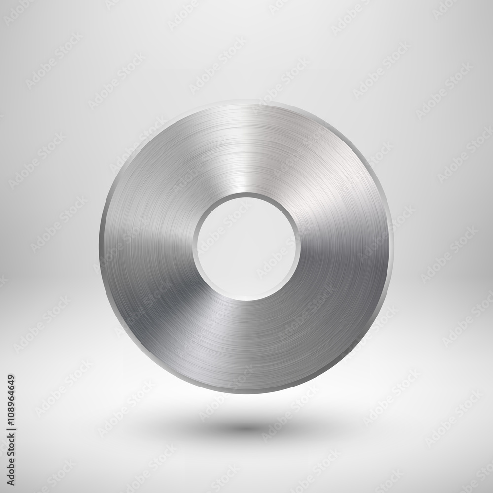 Abstract donut, ring geometric badge, technology button template with ...