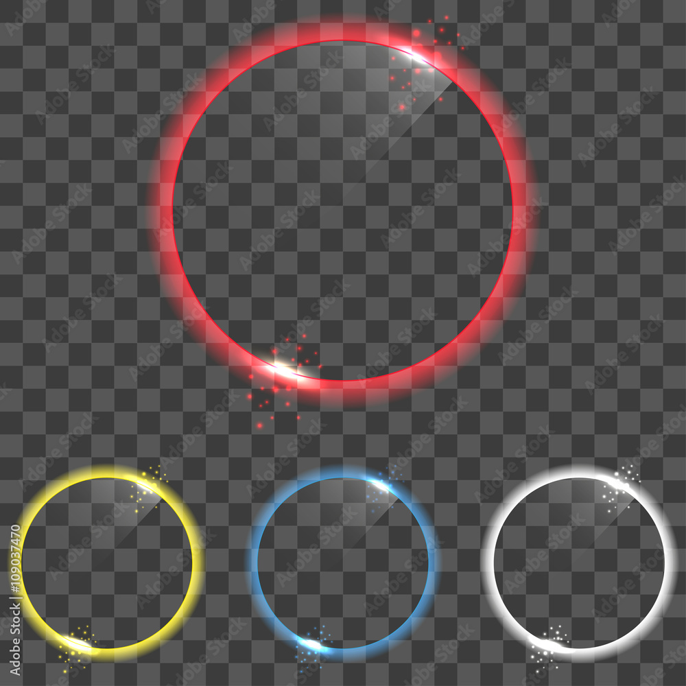 Round shining frame background. Color abstract background with magic ...