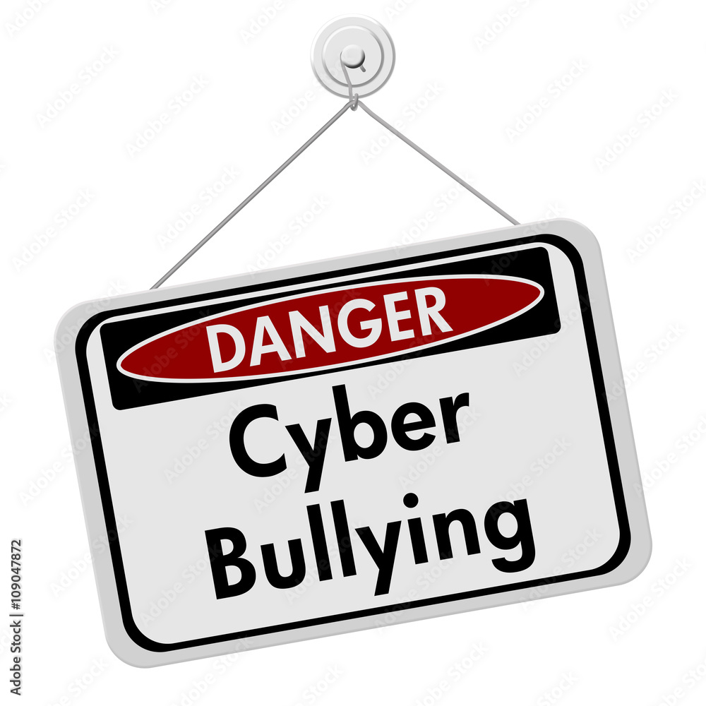 Cyber Bullying Danger Sign Stock Illustration | Adobe Stock