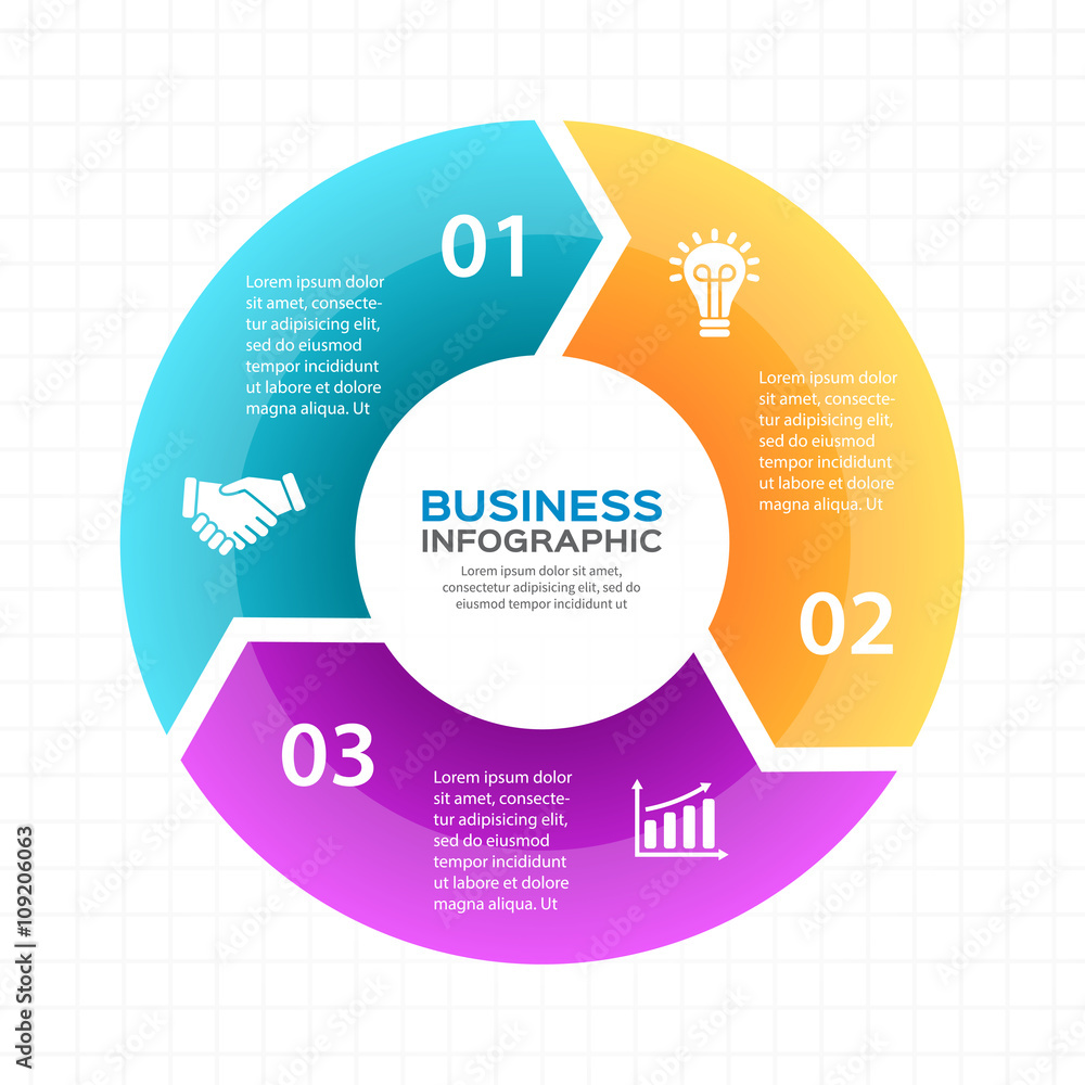 Vector circle arrows infographic, diagram, graph, presentation, chart ...