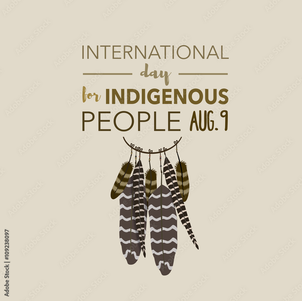 International day for indigenous people, August 9th Stock Illustration ...