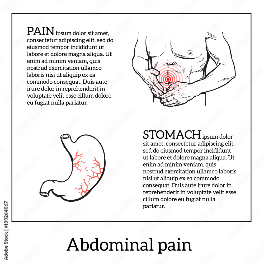 Abdominal pain in men, stomach and bowel disease, digestive problems ...