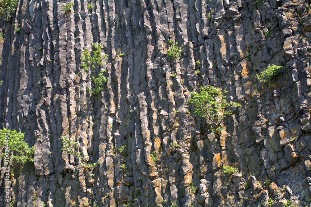 Columnar basalt, Hegyesko, Hungary Stock Photo | Adobe Stock
