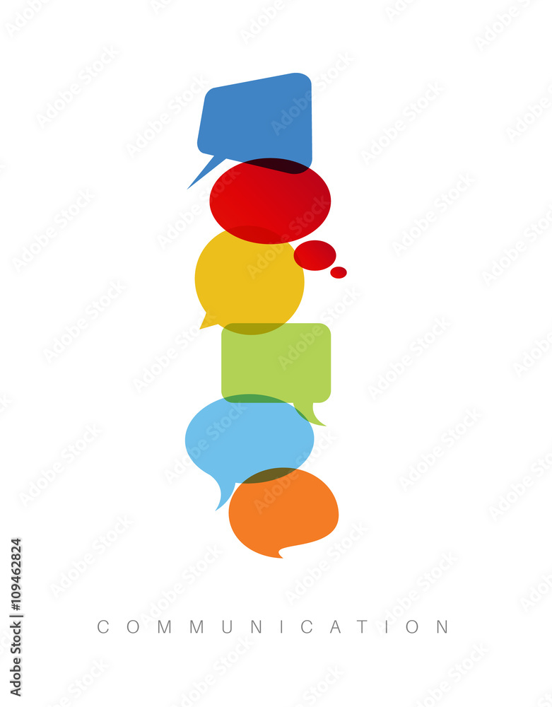 Vector abstract Communication concept illustration Stock Vector | Adobe ...