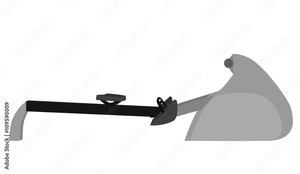 Vector flat illustration of rowing machine. Vector element for your ...