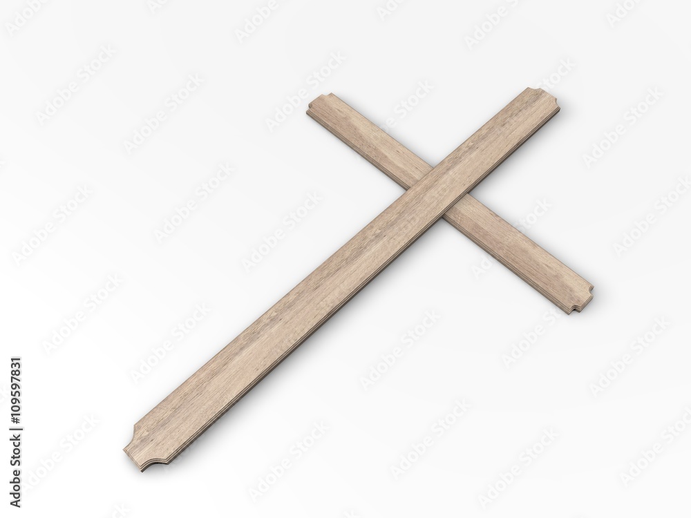 Houten kruis - symbool voor het christendom Stock Illustration | Adobe ...