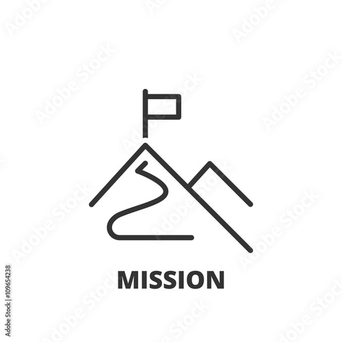Line icon. Mission Stock Vector | Adobe Stock