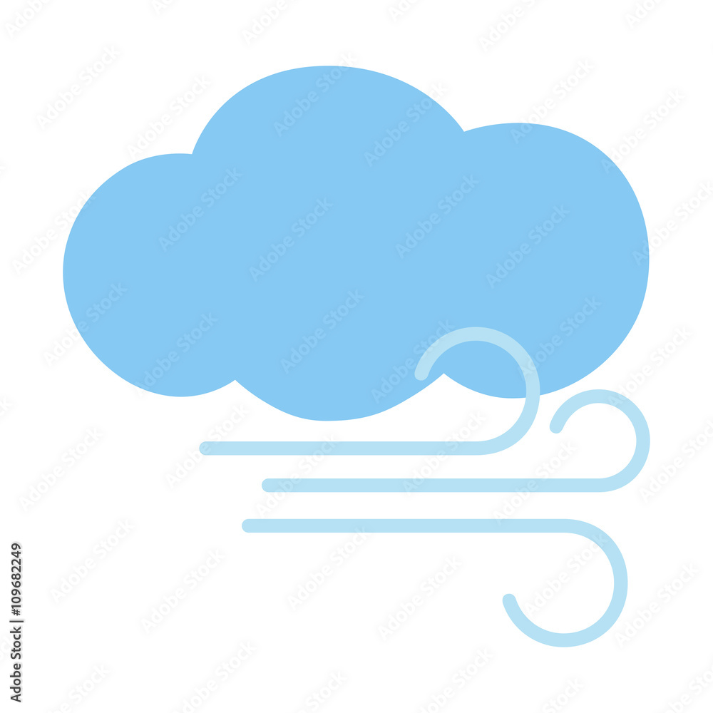 Cloud and wind. Vector illustration. Stock Vector | Adobe Stock