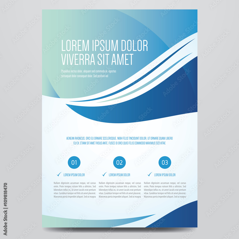Flyer, brochure, poster, annual report, magazine cover vector template ...