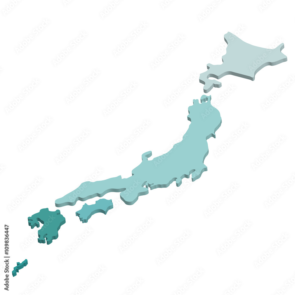 Japan Map Vector High Detailed Stock Vector | Adobe Stock