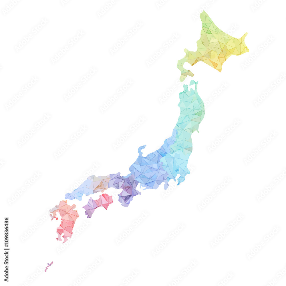 Japan Map Vector High Detailed Stock Vector | Adobe Stock