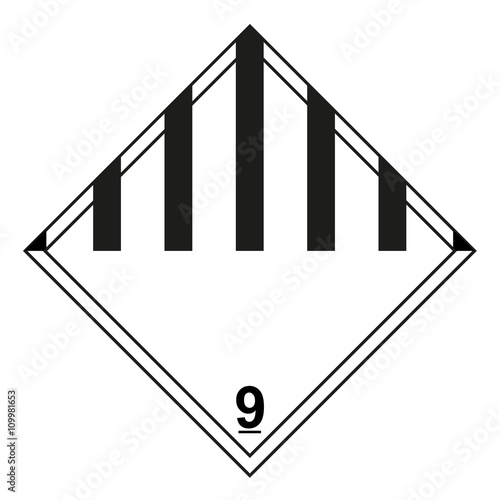 Gefahrgutkennzeichen nach ADR Klasse 9 Gefährliche Stoffe Stock ...