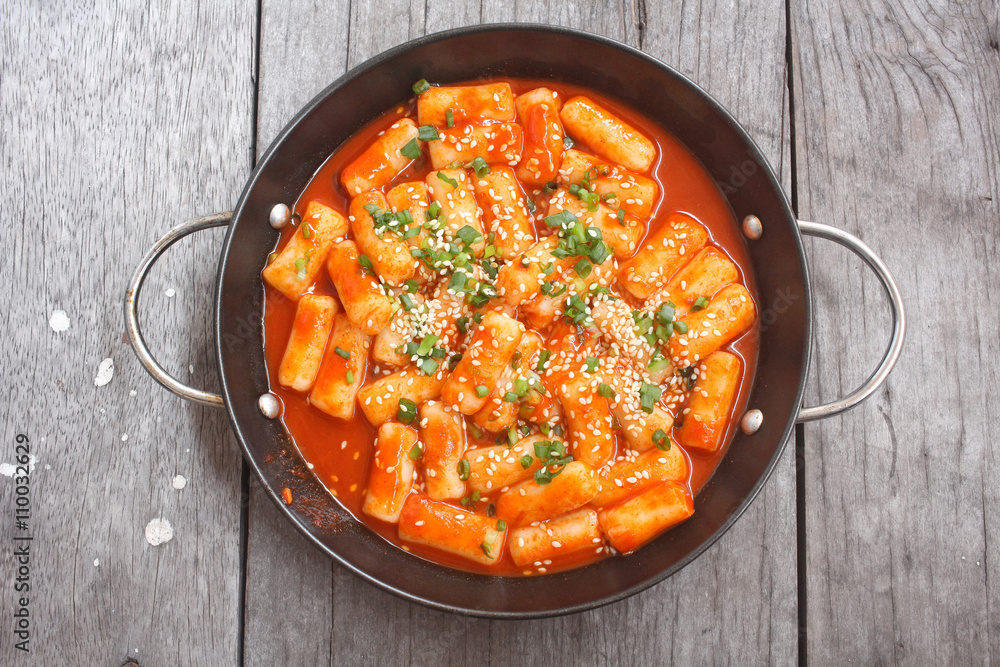 Rice cake korean food Stock Photo | Adobe Stock