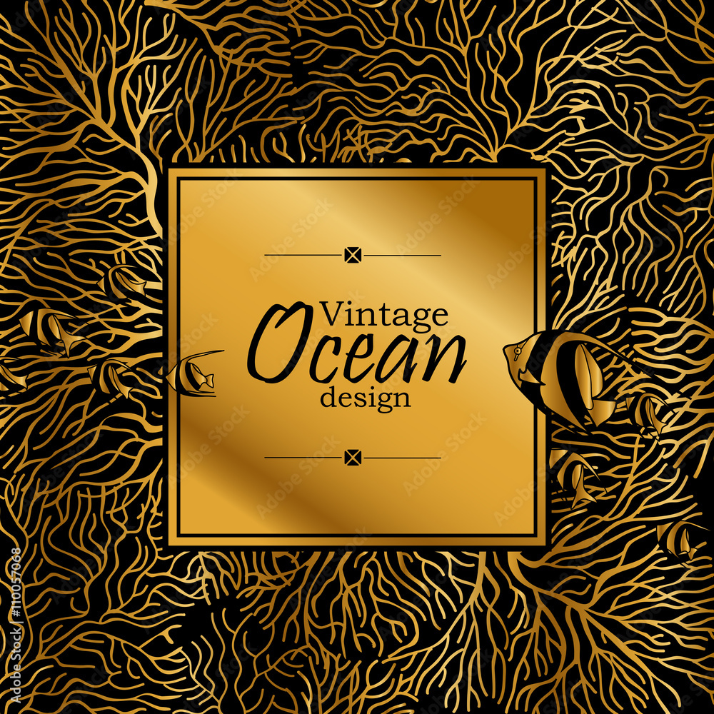 Ocean line art design Stock Vector | Adobe Stock