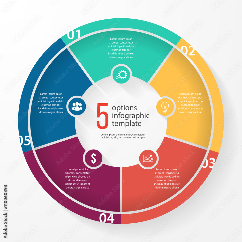 Vector business pie chart template for graphs, charts, diagrams ...