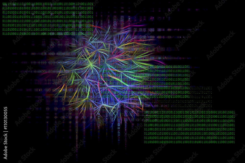 Binary glitch & technology. Stock Illustration | Adobe Stock