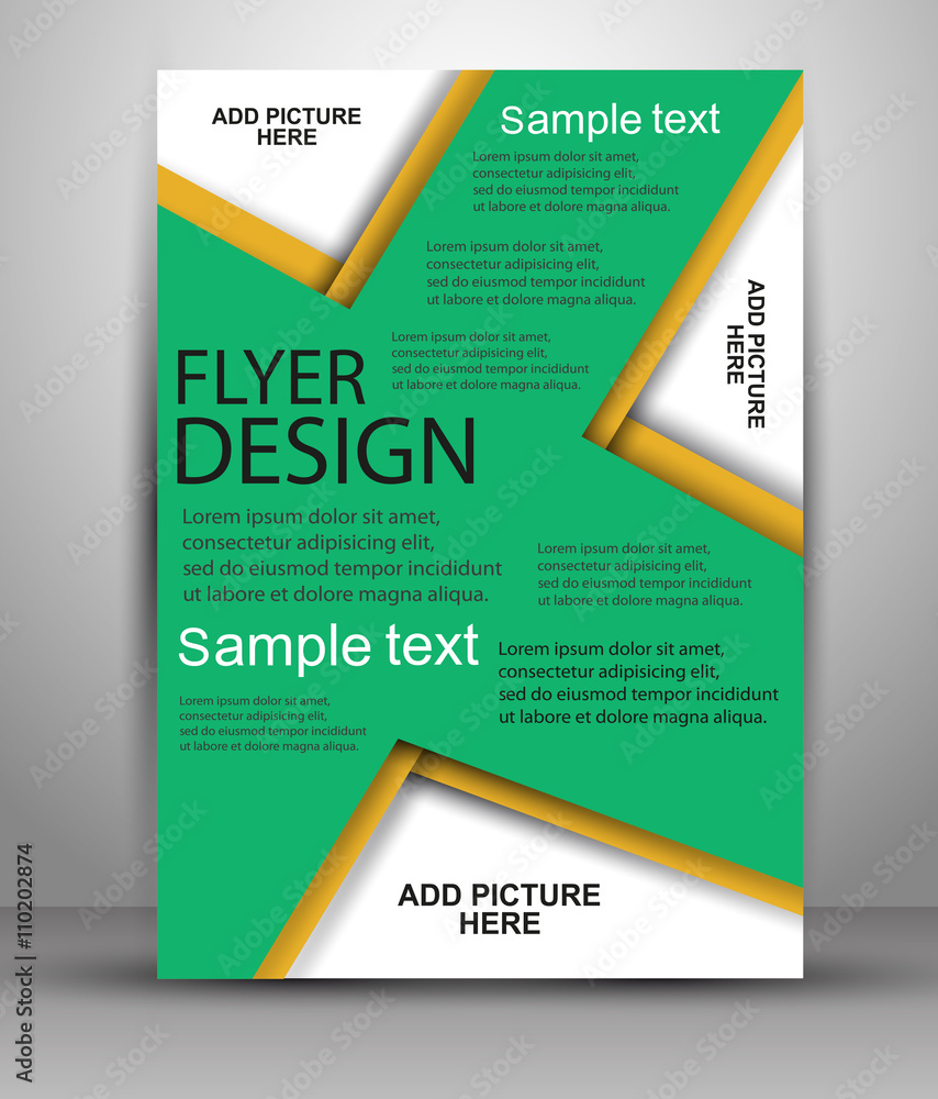Colorful Brochure design. Flyer template for business, education ...