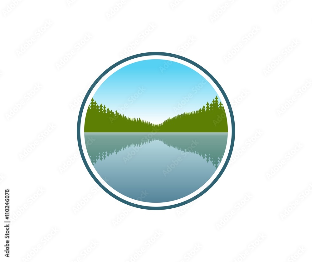 Lake logo Stock Vector | Adobe Stock