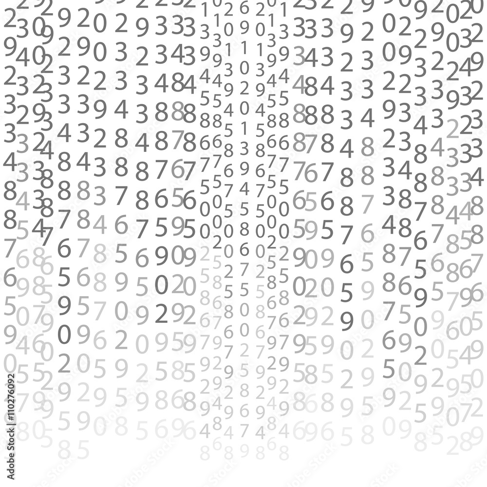 Binary code black and white background with digits on screen. Algorithm ...