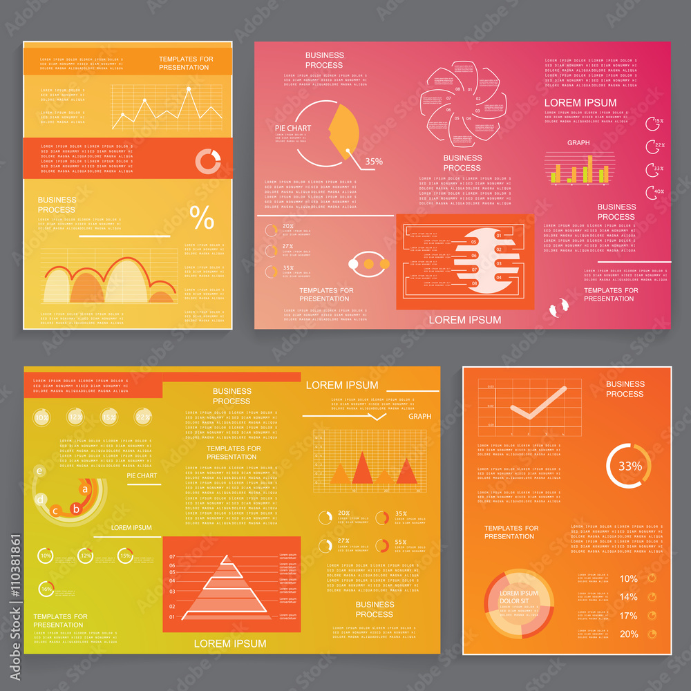Business graphics brochure, cover layout and infographics Stock Vector ...