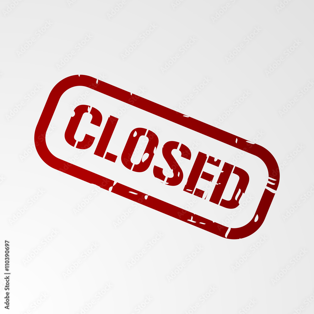 Closed stamp illustration Stock Vector | Adobe Stock Closed stamp illustration Stock Vector | Adobe Stock